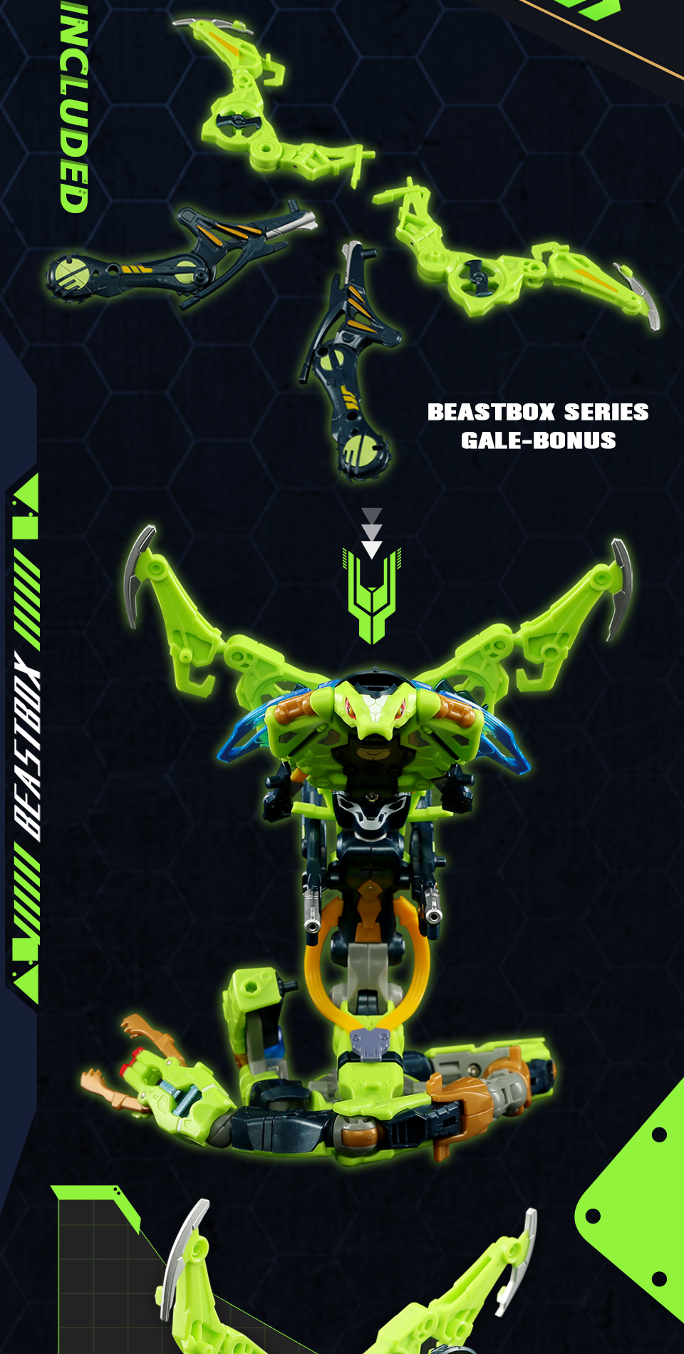 Restocked52TOYS Beastbox BB-71 GALE Mecha Deformation Action Figure แบบ ...