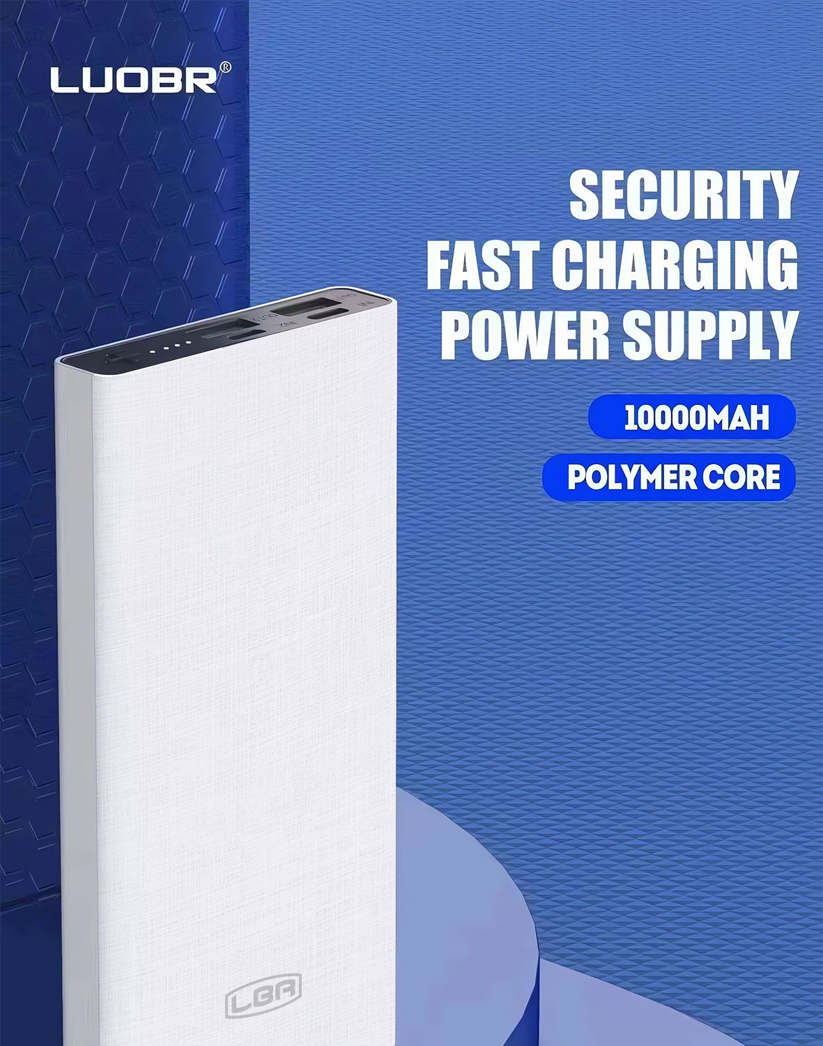 LUOBR Powerbank P3-6 10000mAh PD22.5W ชาร์จเร็ว ไฟแสดงสถานะ LED แสดงระดับแบตเตอรี่ รับประกัน 1 ...