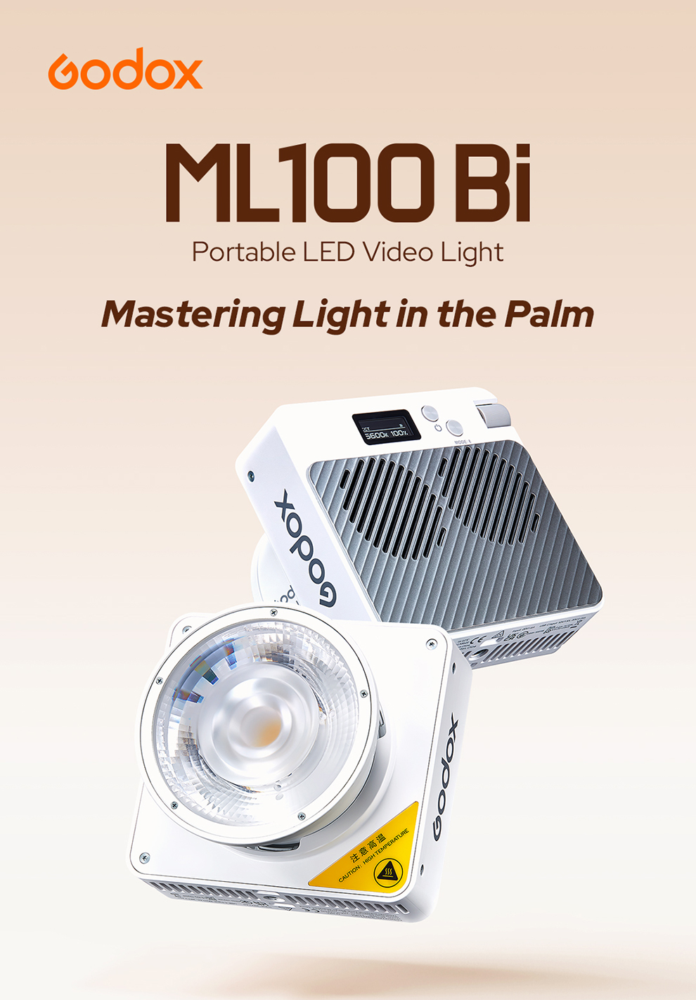 Godox ML100Bi 120W Bi-Color 2800K-6500K แบบพกพา LED Video light แบบพกพาเติมแสง ML100 Bi | Shopee ...