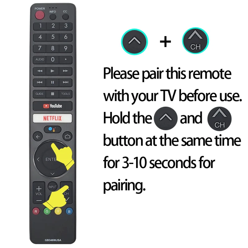รีโมท GB346WJSA เข้ากันได้กับทีวี Sharp 4T-C70BK2UD | Shopee Thailand