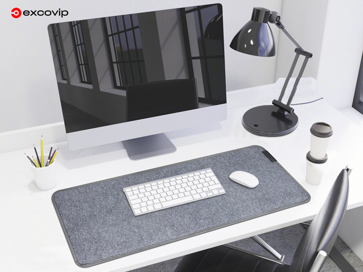 Edging Felt แผ่นรองเมาส์สีเทาเข้มขนาดใหญ่ Anti-slip นุ่มสบายเดสก์ท็อปแล็ปท็อปการเรียนรู้ ...