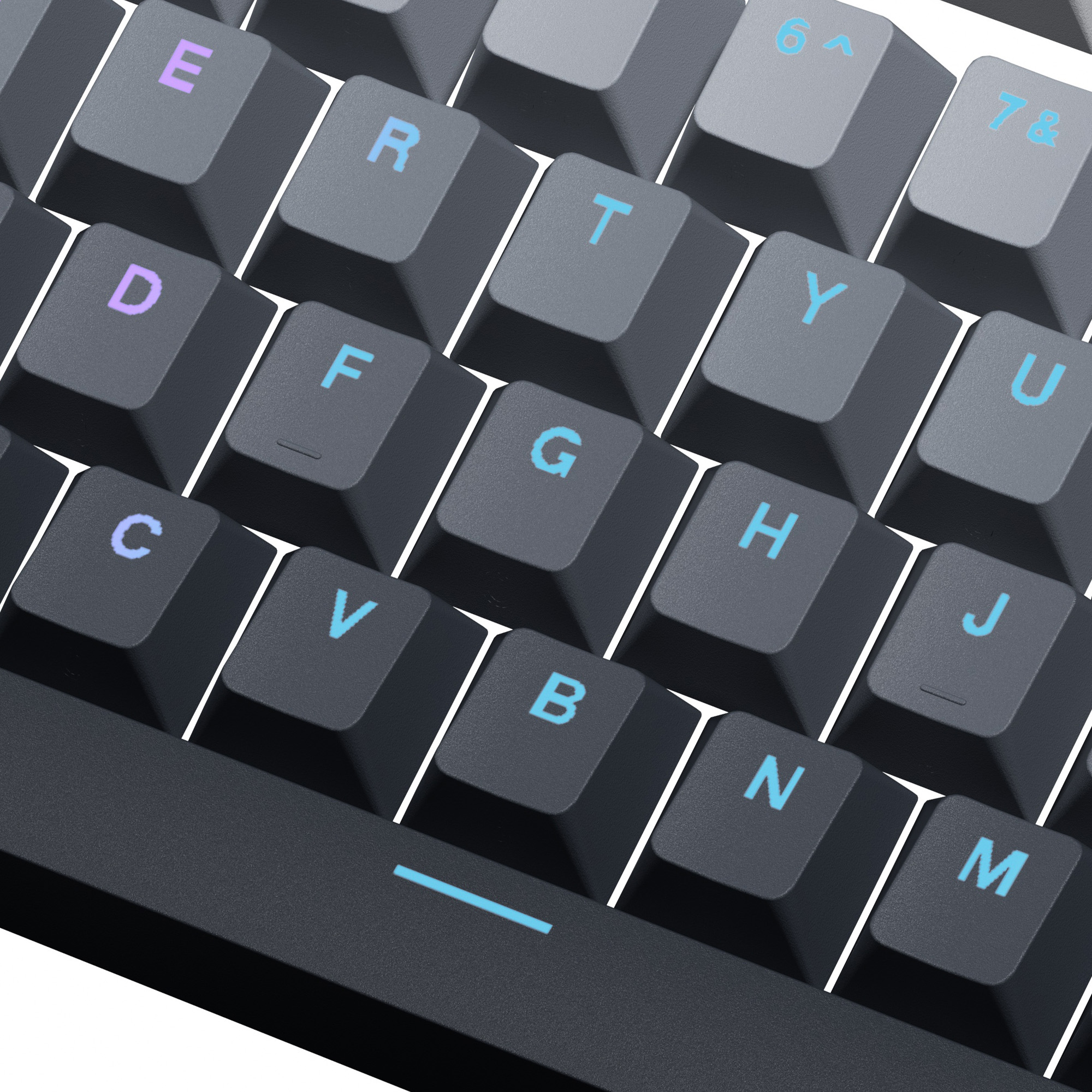 Xvx Gradient series Double Shot PBT Shine-Through Cherry Profile Keycap ...