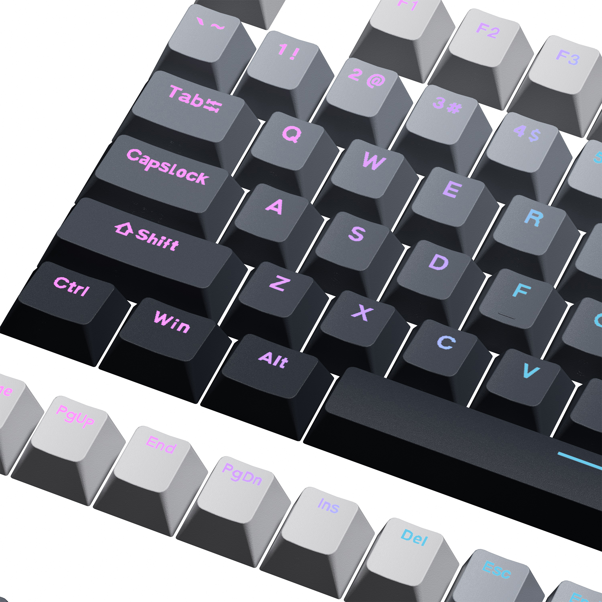 Xvx Gradient series Double Shot PBT Shine-Through Cherry Profile Keycap ...