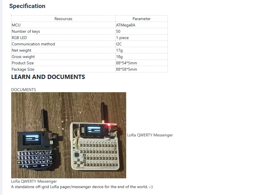 M5stack CardKB Mini Card keyboard Unit อินพุตคีย์บอร์ดเต็มรูปแบบ MEGA8A | Shopee Thailand