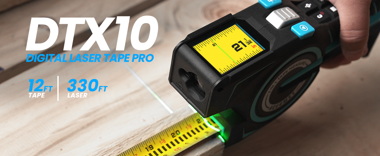Mileseey DTX10 3 In 1 Digital Laser Tape Measure & Auto Lock Tape With ...