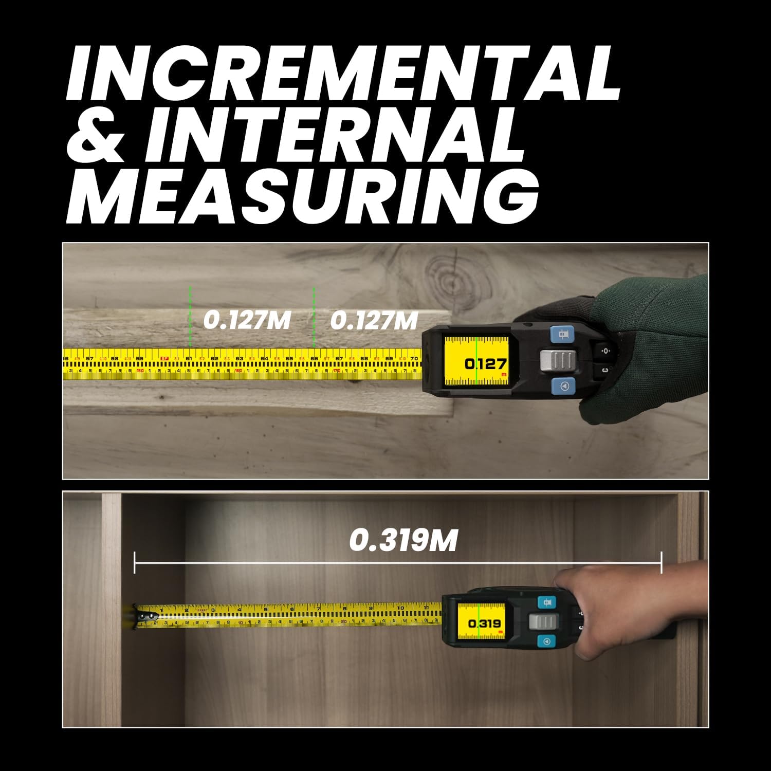 Mileseey DTX10 3 In 1 Digital Laser Tape Measure & Auto Lock Tape With ...