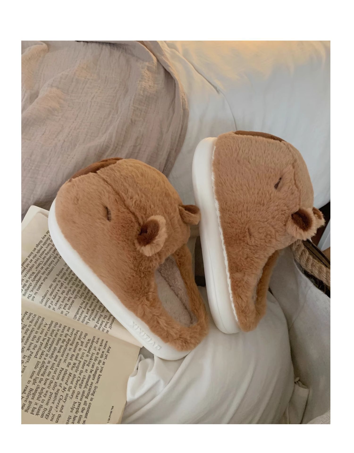 Xixtiao รองเท้าแตะผ้าฝ้าย Kapibara ผู้ชายผู้หญิง Home Keeping Warm Plus ...