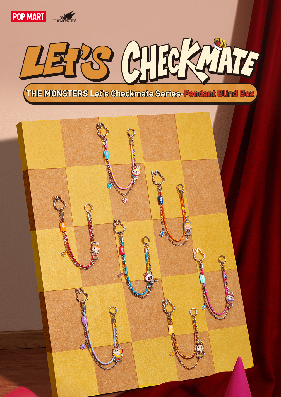 POP MART THE MONSTERS Let's Checkmate Series-Pendant Bllind Box ...