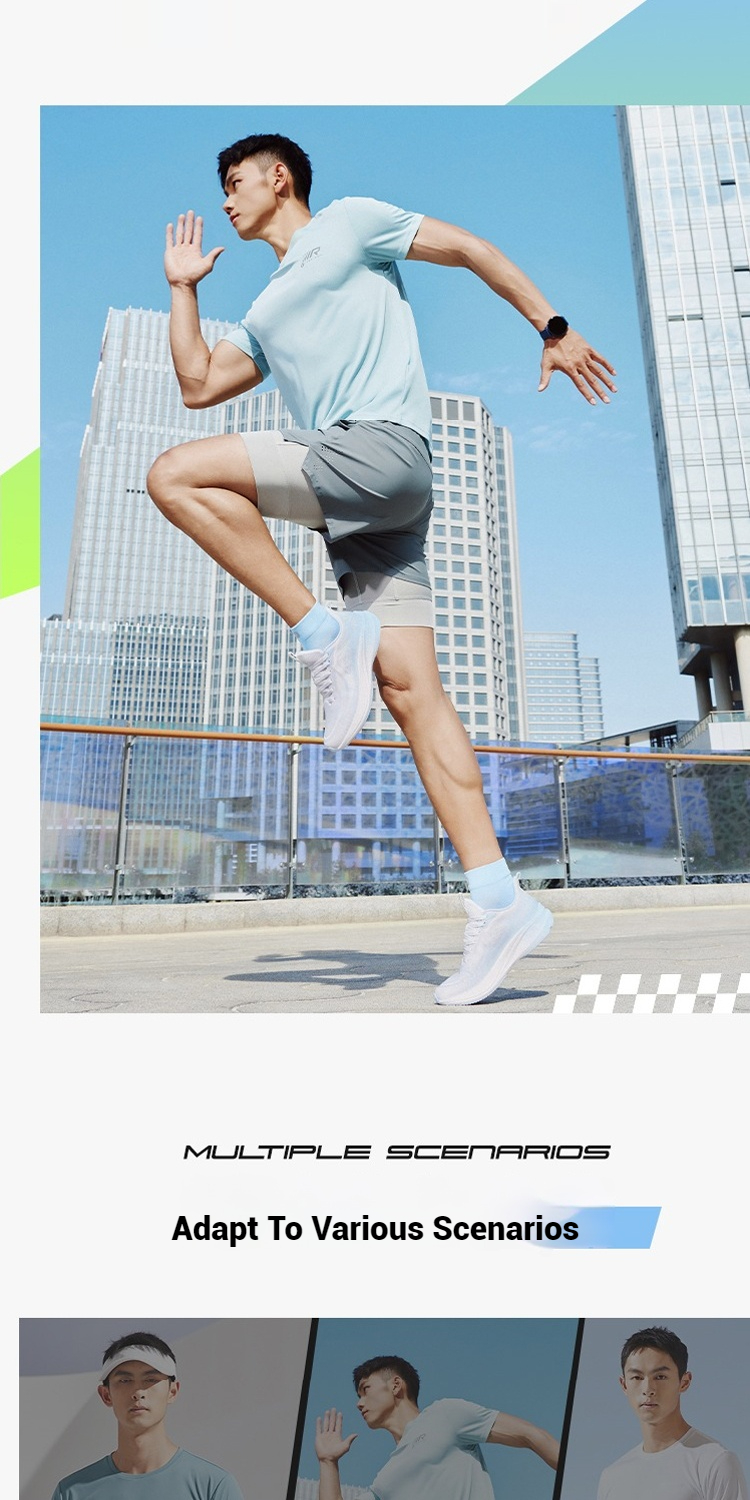 Qiaodan Speed Lite Man รองเท้าวิ่งกีฬาตาข่าย Rebound Shock Absorbent ...