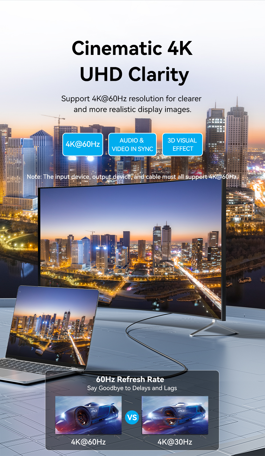 Vention สาย USB-c to HDMI 4K HD HDMI-A 4K@60Hz HDCP Type-c to HDMI HDR Audio & Video | Shopee ...