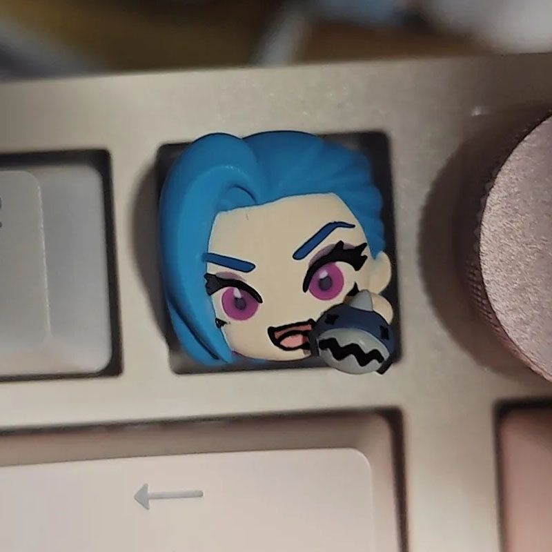 Lol Jinx Keycap น่ารักการ์ตูน 3D สร้างสรรค์น่ารัก MX สวิทช์คีย์บอร์ด ...