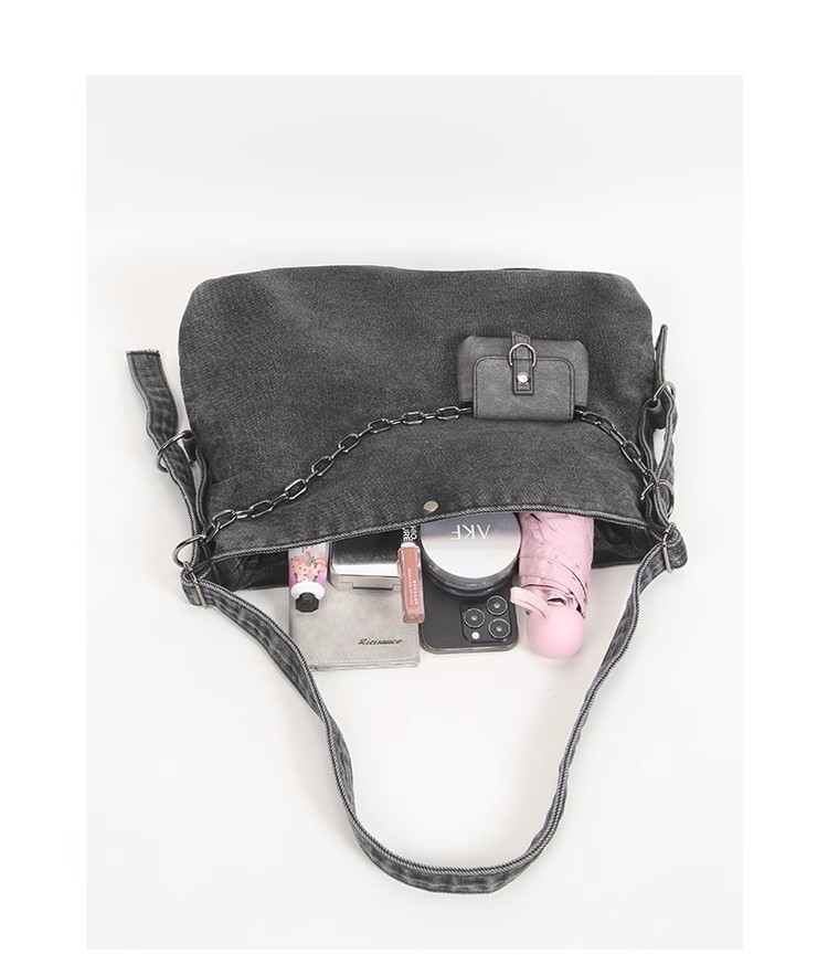 Caidre Bag Women 2025 New Style Denim Canvas Bag Commuter Tote Bag ...