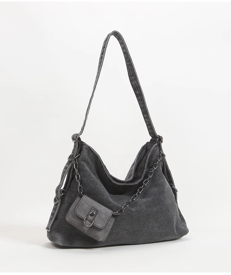Caidre Bag Women 2025 New Style Denim Canvas Bag Commuter Tote Bag ...