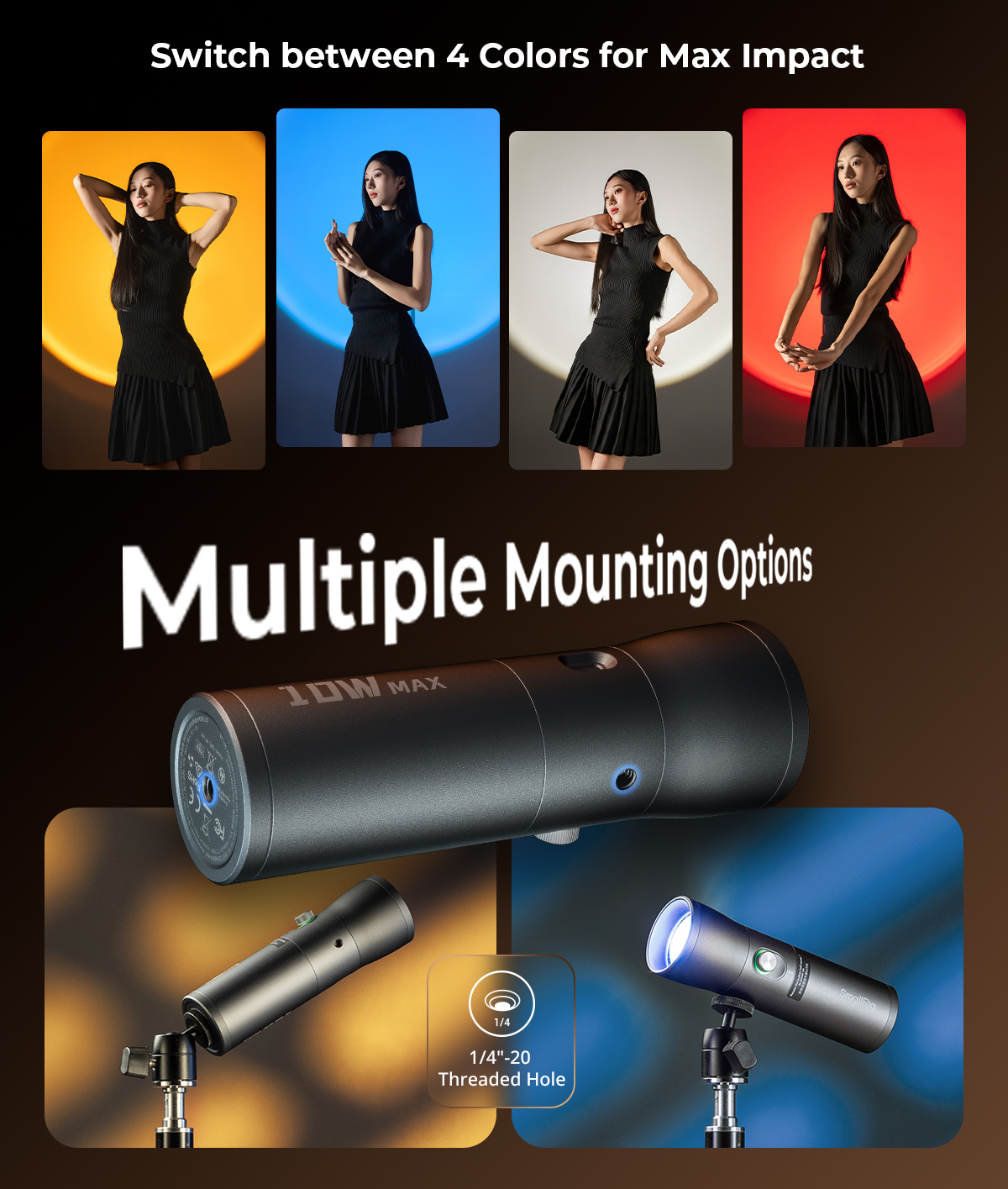 Smallrig RF 10C Mini Spotlight แบบพกพาโฟกัส LED Video Light สําหรับ ...