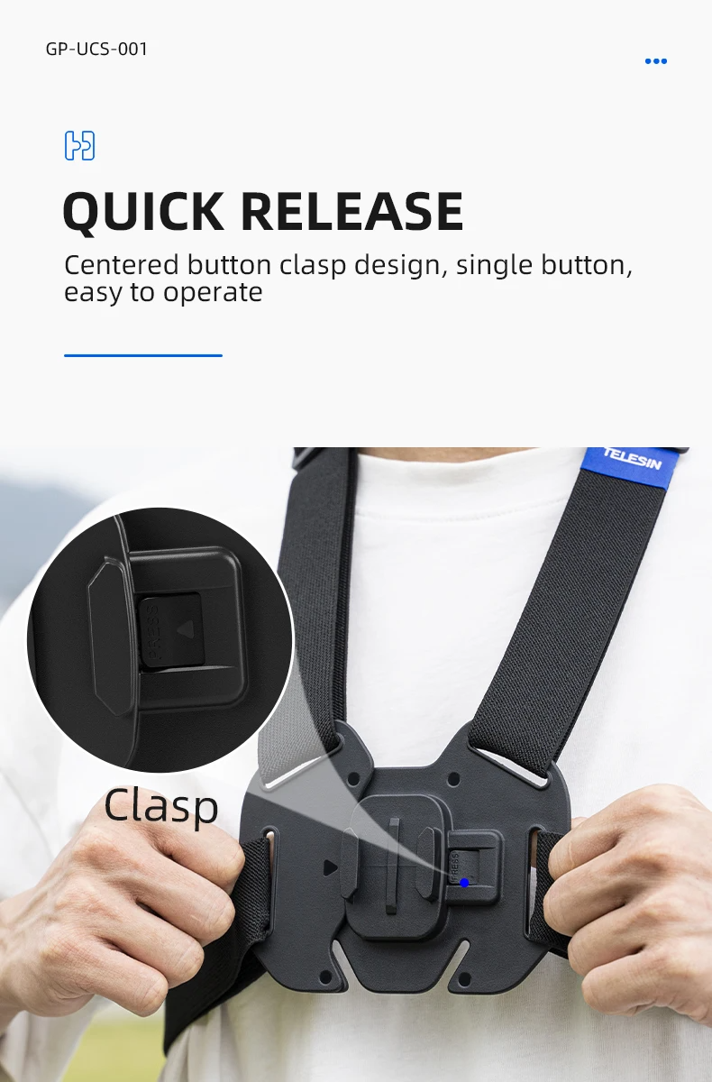 TELESIN New Vest Chest Strap for Action Cameras phone tripod รุ่นใหม่ ...