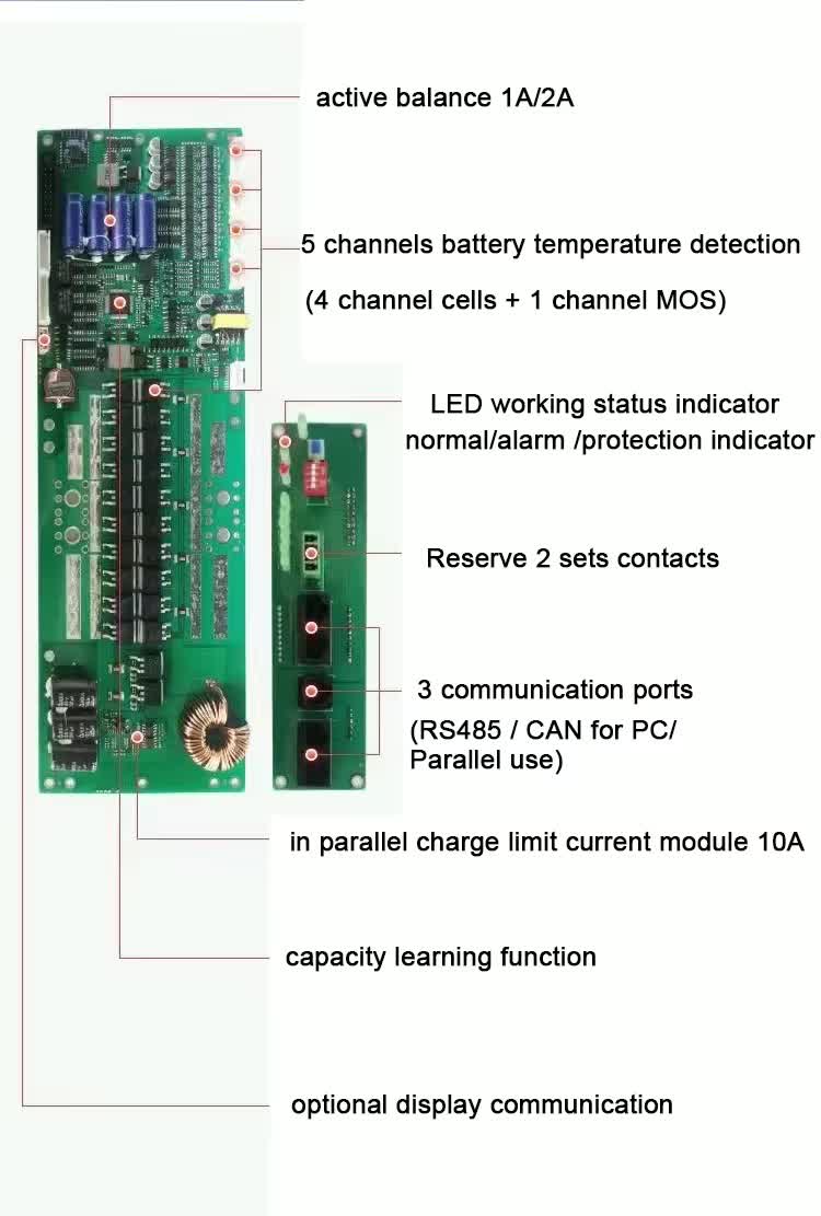 JK Jikong BMS แบตเตอรี่แบบขนานบอร์ด Active Balance CAN RS485 อินเวอร์เต ...