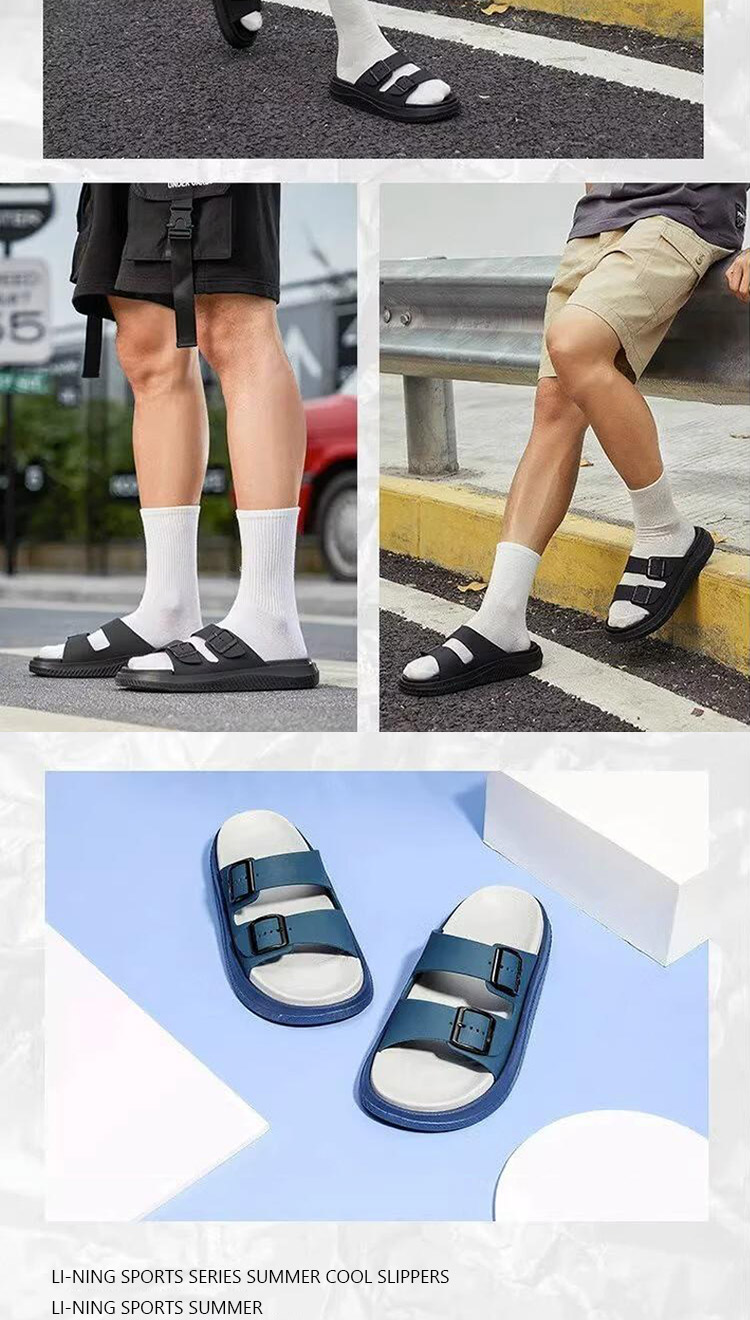 Li-ning LN CLAP รองเท้าแตะผู้ชายรองเท้ากีฬามืออาชีพรองเท้าแตะ AGAU011 ...