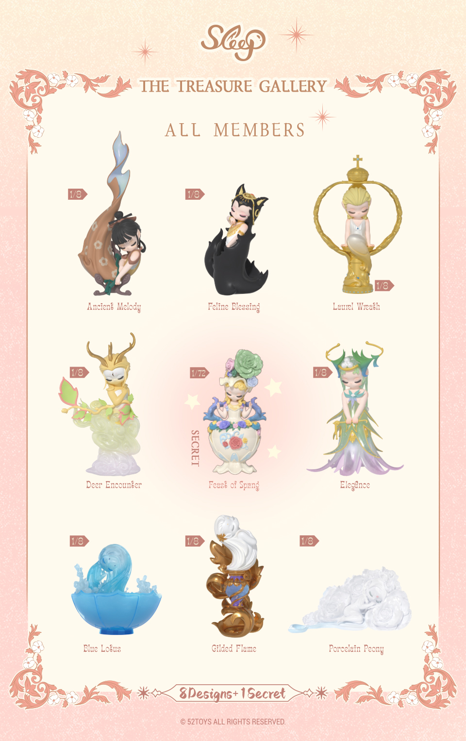 52TOYS Sleep The Treasure Gallery Series Blind Box Figure Toy | Shopee Thailand