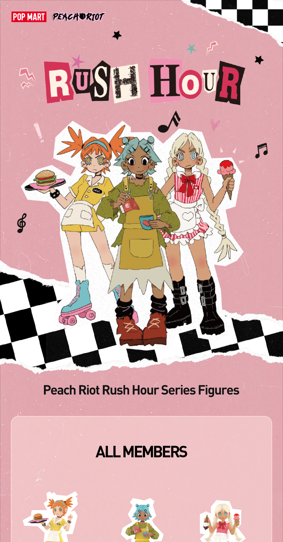 POP MART Peach Riot Rush Hour Series Figures | Shopee Thailand
