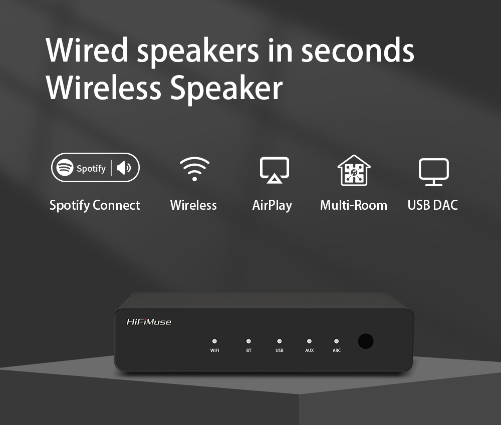 Hifimuse R20 WiFi และ Bluetooth 5.0 เครื่องรับสัญญาณเสียง - เพลง ...
