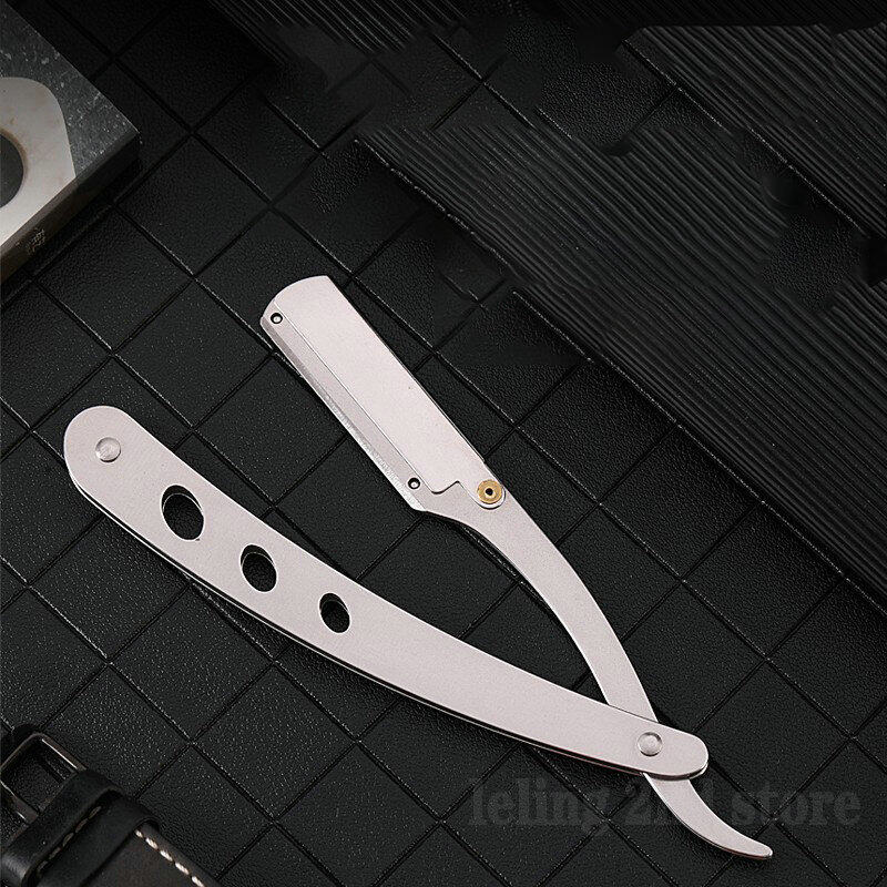สีสัน Professional Manual Shaver Straight Edge Stainless Steel Sharp ...