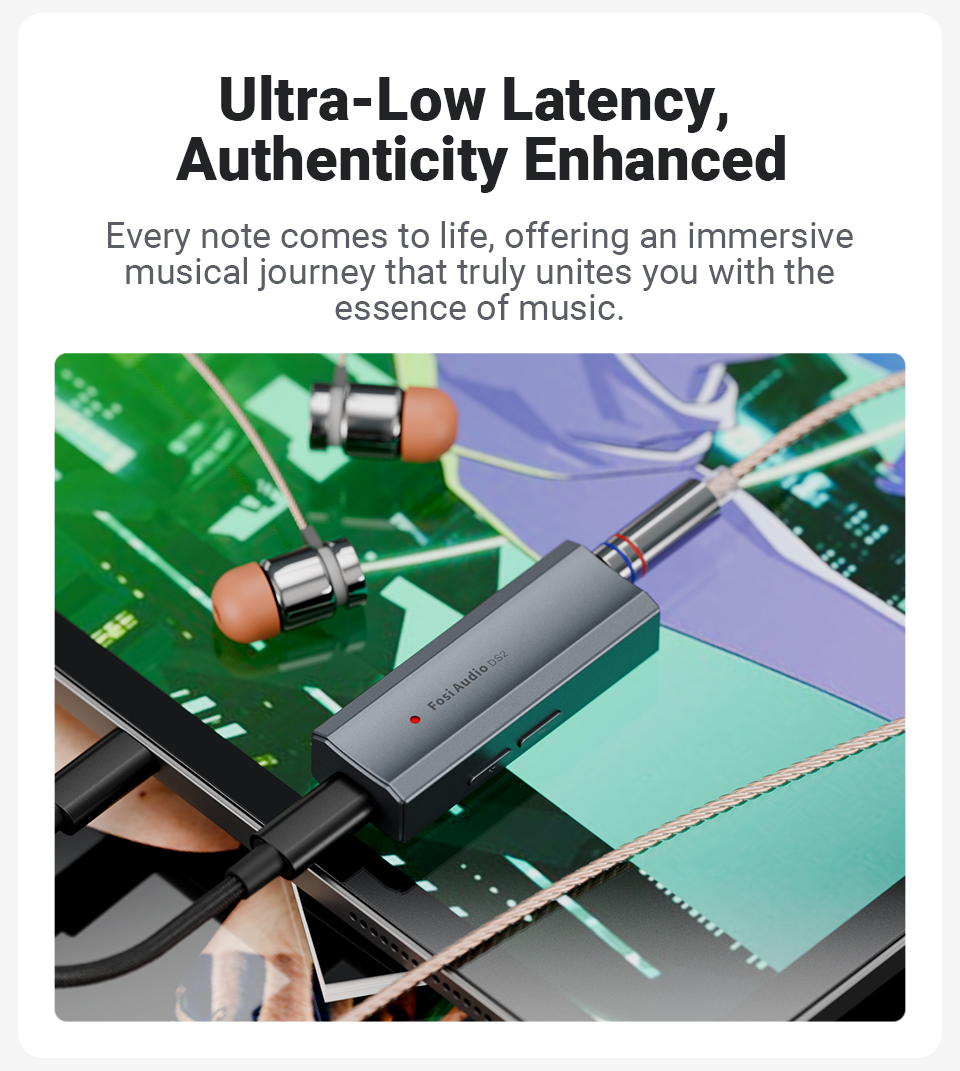 Fosi Audio DS2 2024 ใหม่ Mini Audio USB DAC เครื่องขยายเสียงหูฟัง DSD ...