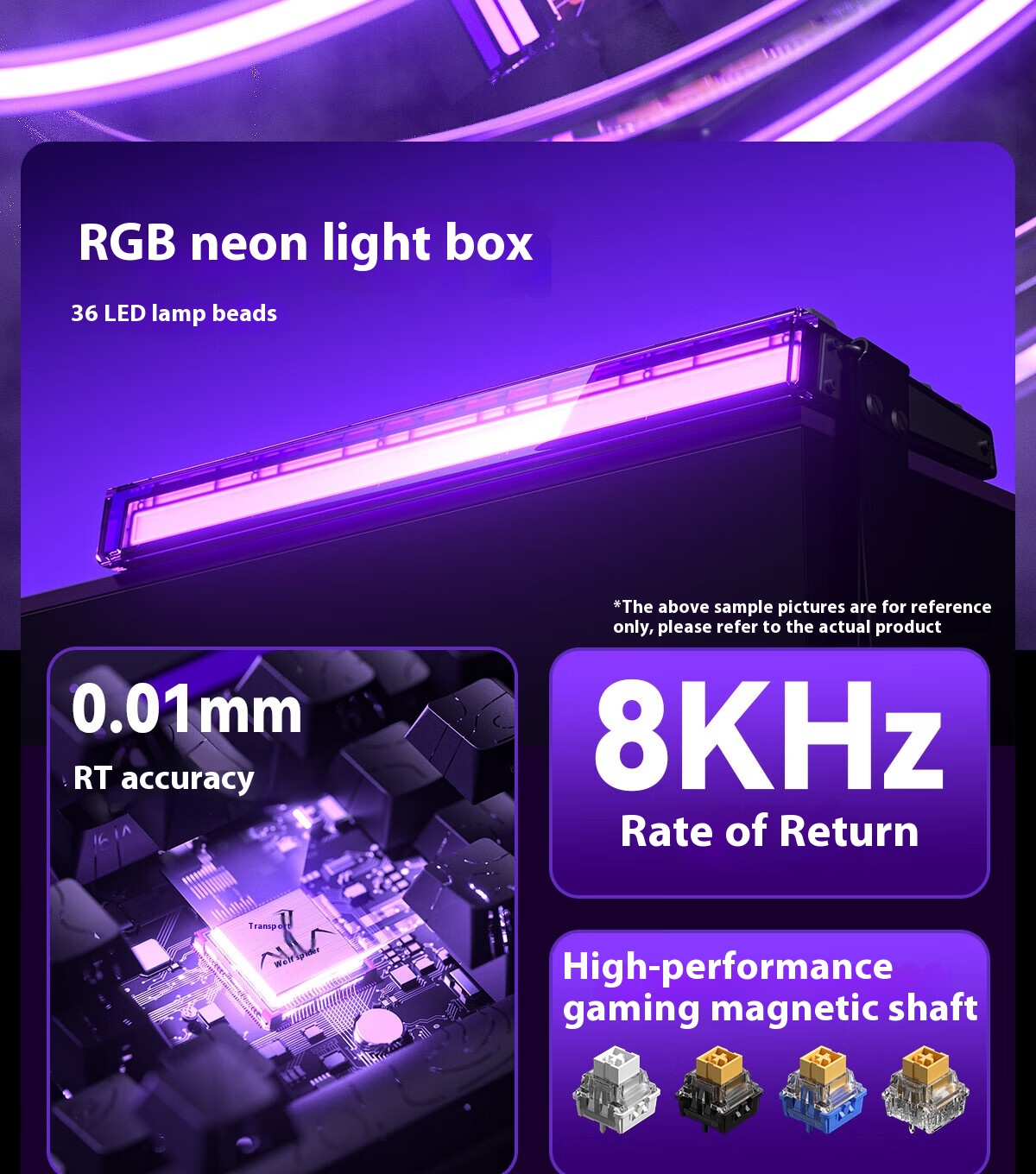 Aula HERO 68HE คีย์บอร์ดแม่เหล็กแบบมีสาย 65% Hot swappable RGB RT0.01 ...