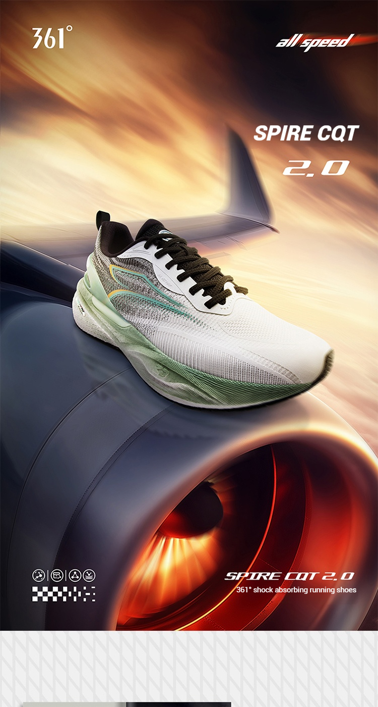 361 Degrees Spire CQT 2.0 รองเท้าวิ่งสำหรับผู้ชาย 572512202 | Shopee Thailand