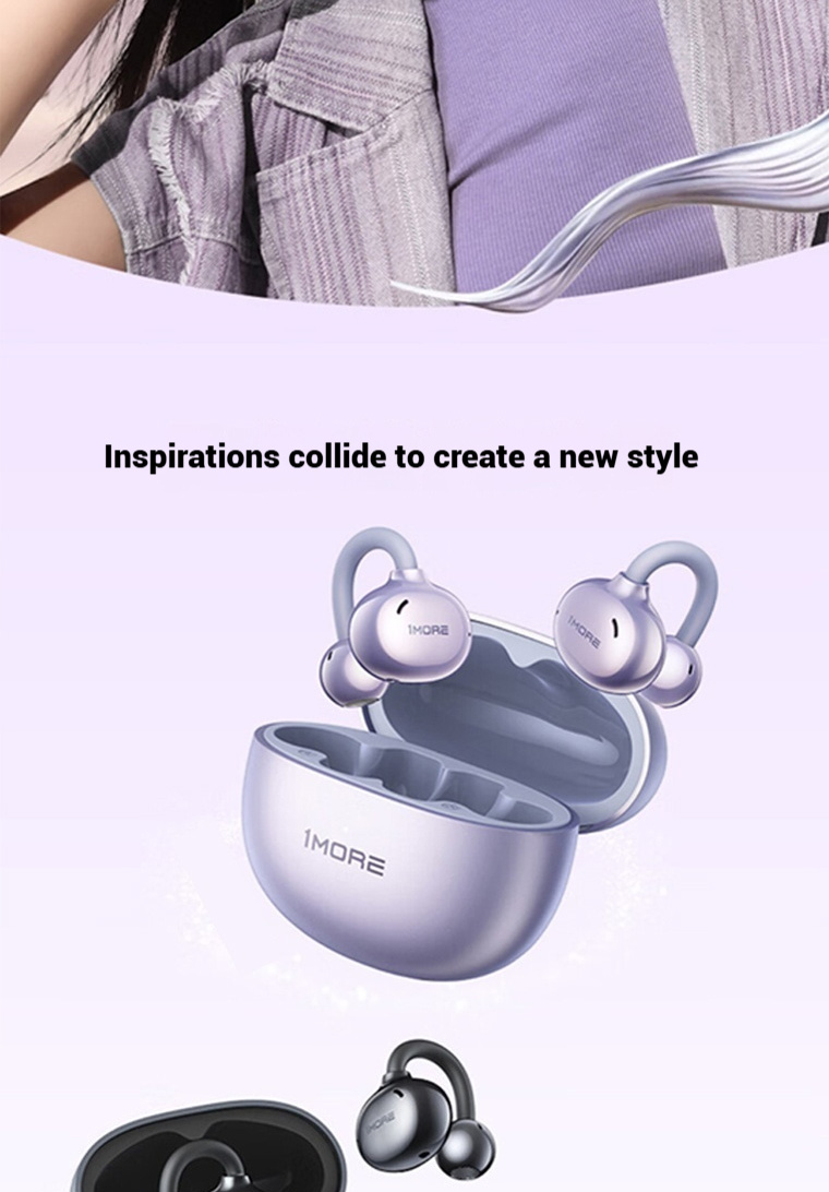 1more S20 ear clip หูฟังบลูทูธ Bone Conduction Concept หูฟังแบบหนีบหูไร้สายที่แท้จริง เปิดเกม ...