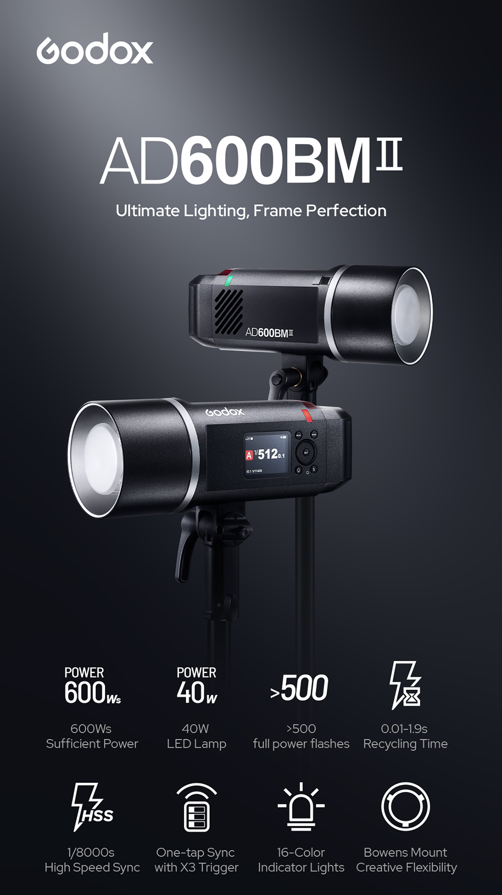 Godox AD600BM II Ultimate Lighting Frame Perfection กล้องภายนอกรุ่นที่ ...