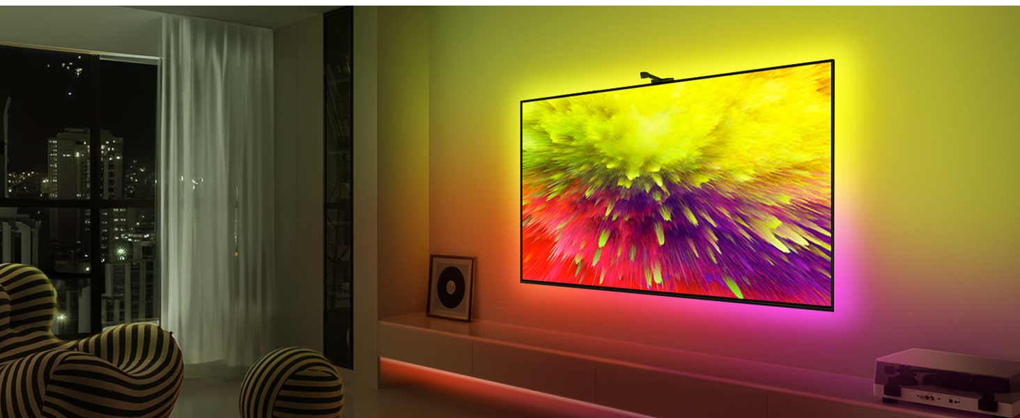 LED Backlight สําหรับ TV/PC Immersion 40-85 นิ้ว 2.4 Ghz Wi-Fi Strip ...