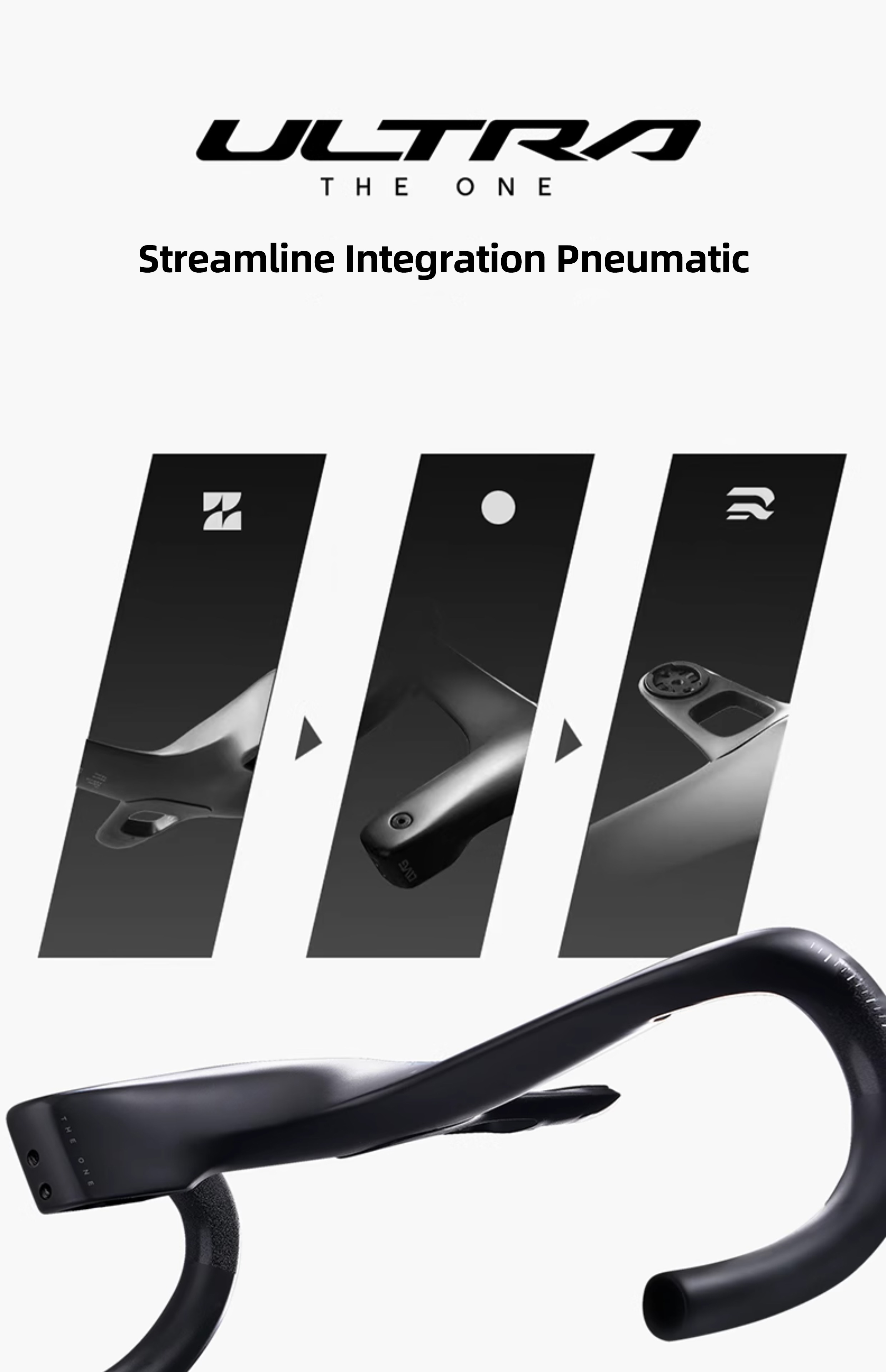 The ONE ULTRA aero carbon Integrated hamdlebar Hidden Trace Road ...