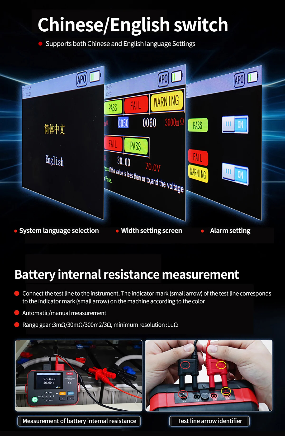 UNI-T UT677A+ Battery Test Battery Internal Resistance Test Internal ...