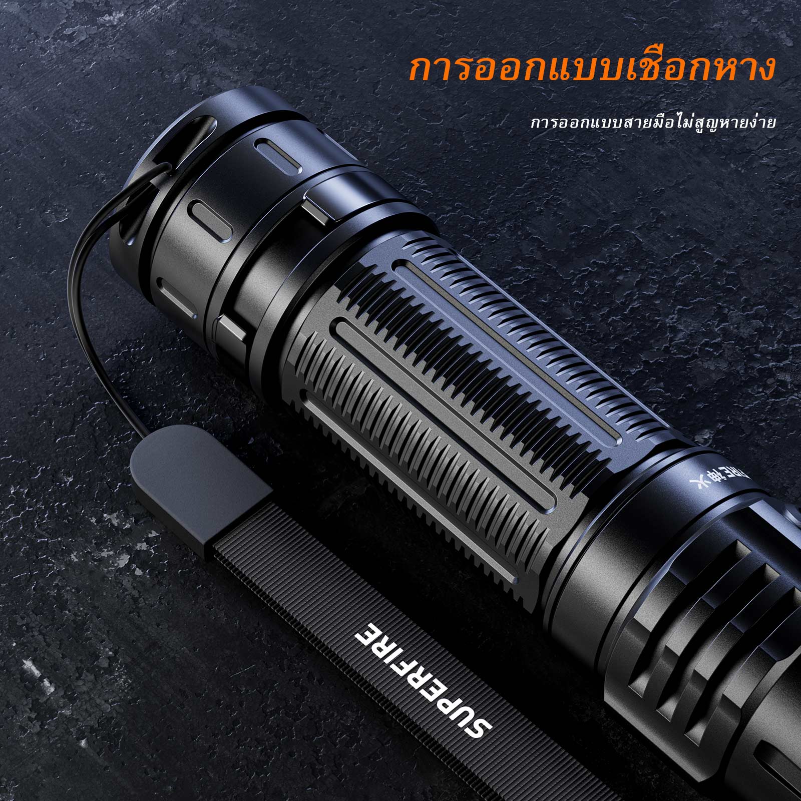 SUPERFIRE A20 20W ไฟฉายกำลังสูง สว่างมาก Type-C เติมเงินพกพา กันน้ำคลังไฟสำหรับการเดินทางเดินป่า ...