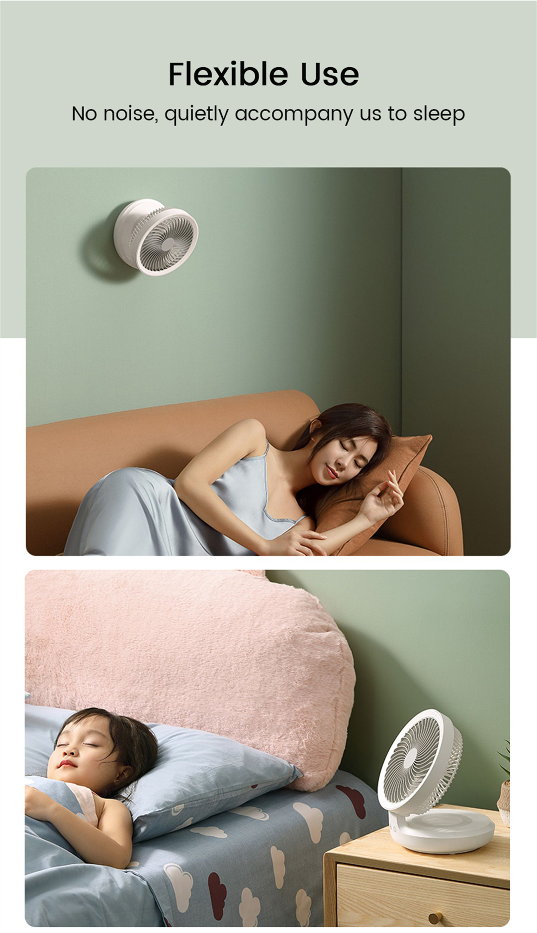 Edon E808 พัดลมตั้งโต๊ะโต๊ะหมุนเวียนอากาศแบบพับได้ USB แบบพกพาพร้อมไฟกลางคืนลมนุ่มสบาย | Shopee ...