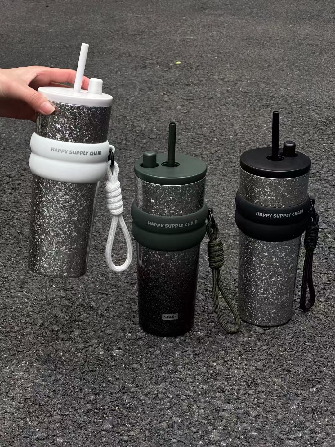 Star + ขนาดใหญ่-ความจุฟาง ขวดน้ำร้อน แก้ว star plus เคลือบเซรามิค ผู้ชาย ถ้วยรถยนต์ ถ้วยกาแฟ ...