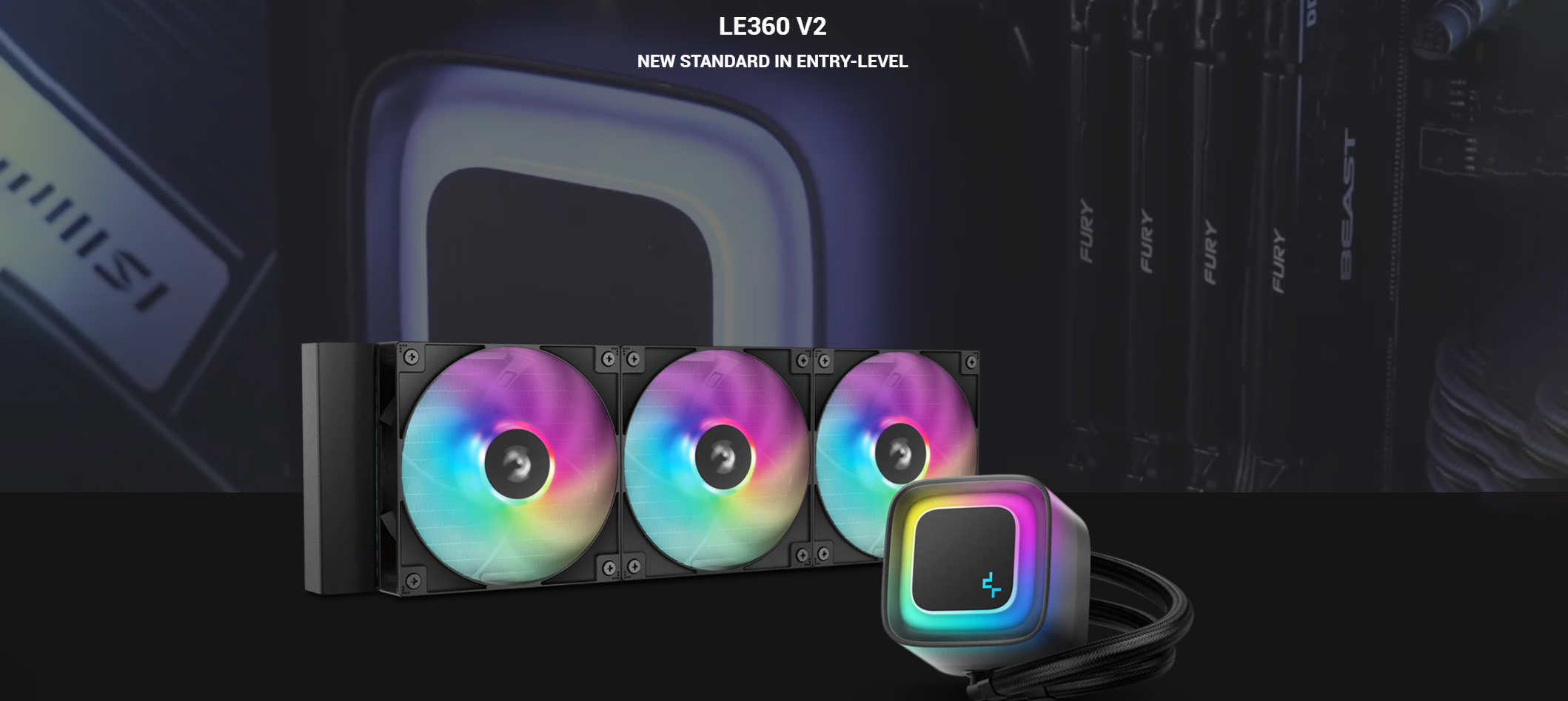 Deepcool LE240 V2 LE360 V2 ARGB CPU AIO Cooler 360 มม.5V 3PIN ARGB Mobo แสงซิงค์สําหรับ Intel ...