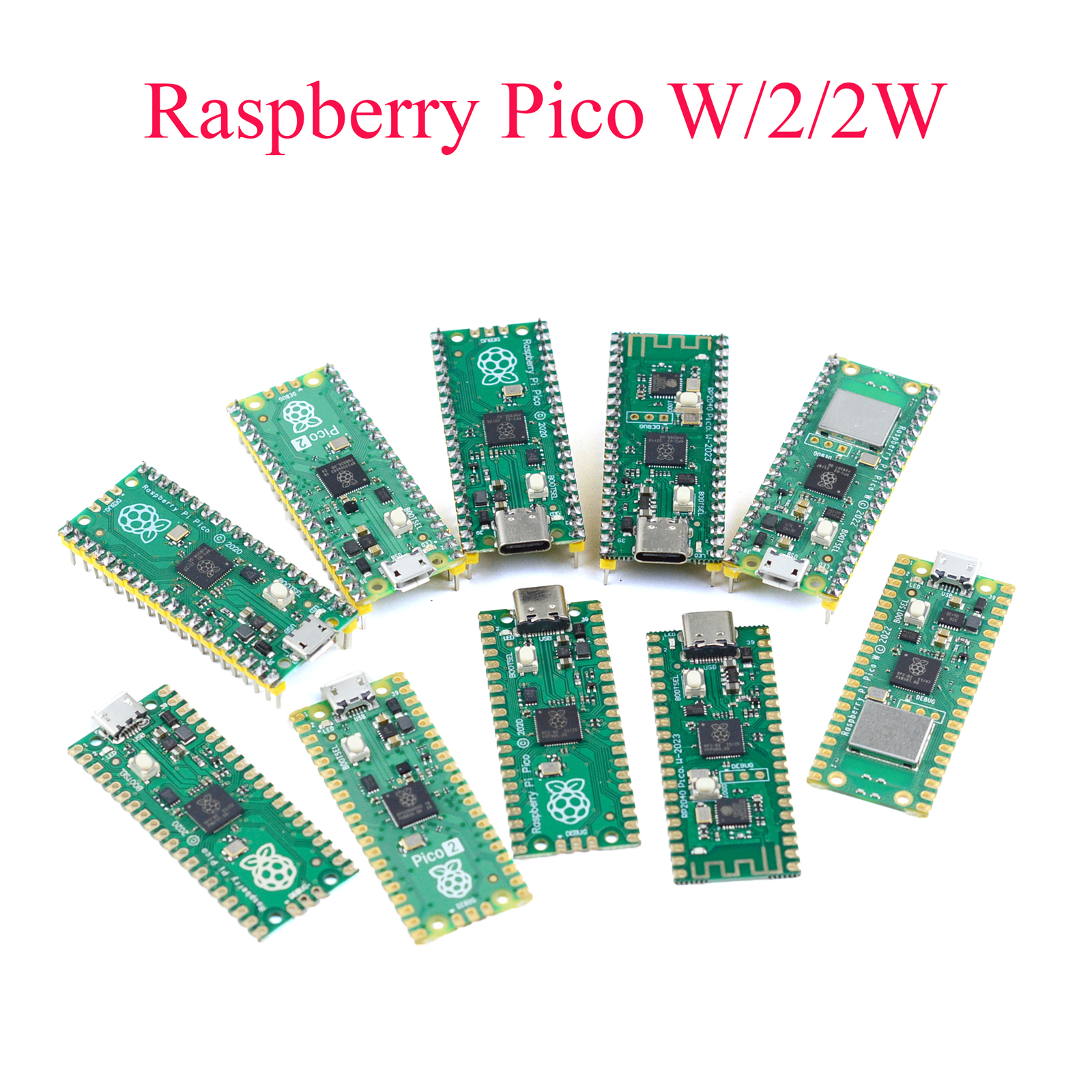 Raspberry Pi Pico W/2/2W เมนบอร์ดบลูทูธ 5.2 WiFi และ Solder Pins Tiny ...