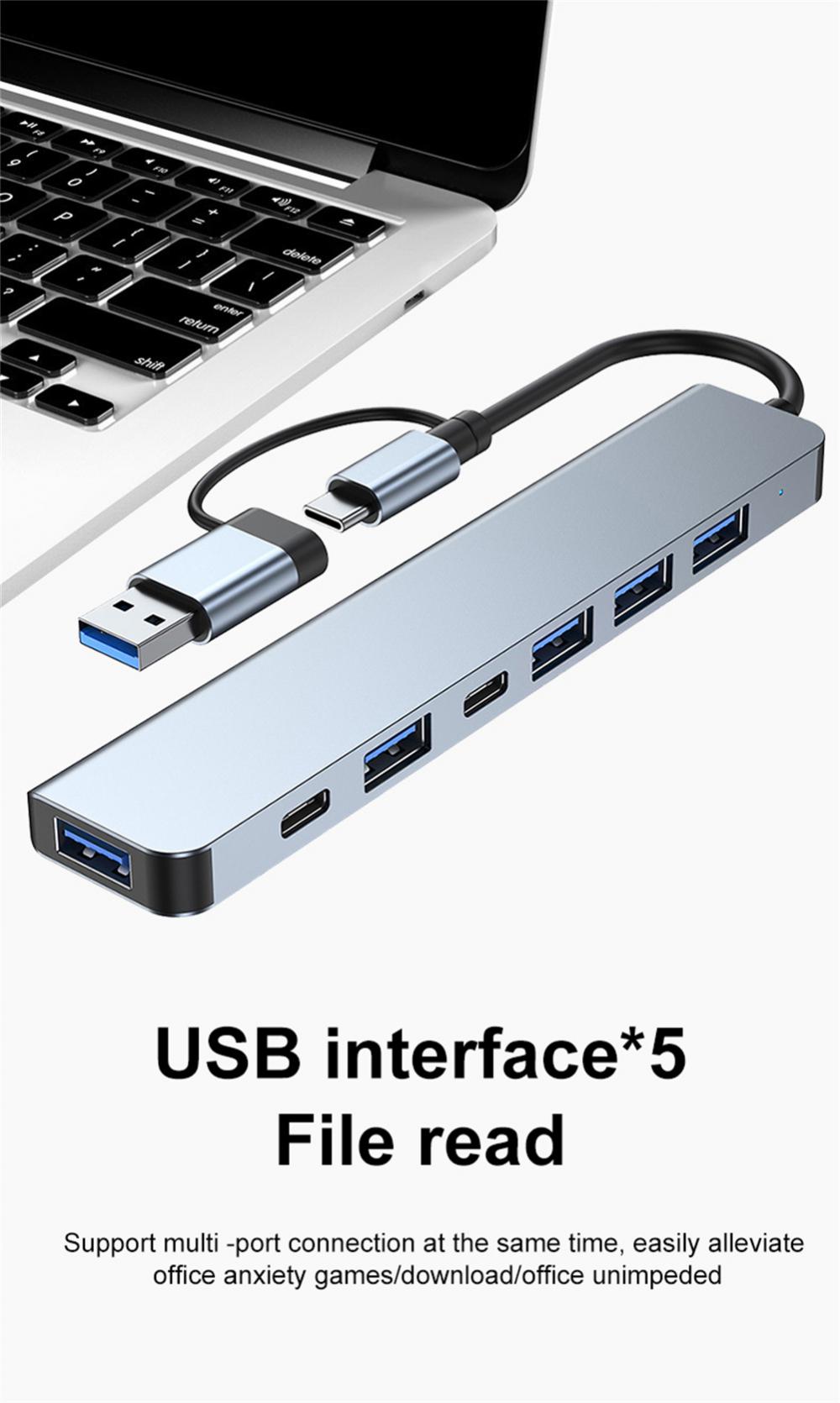 Multiport USB Hub 3.0 USB Splitter Multi USB Port 3.0 2.0 SD PD TF ...