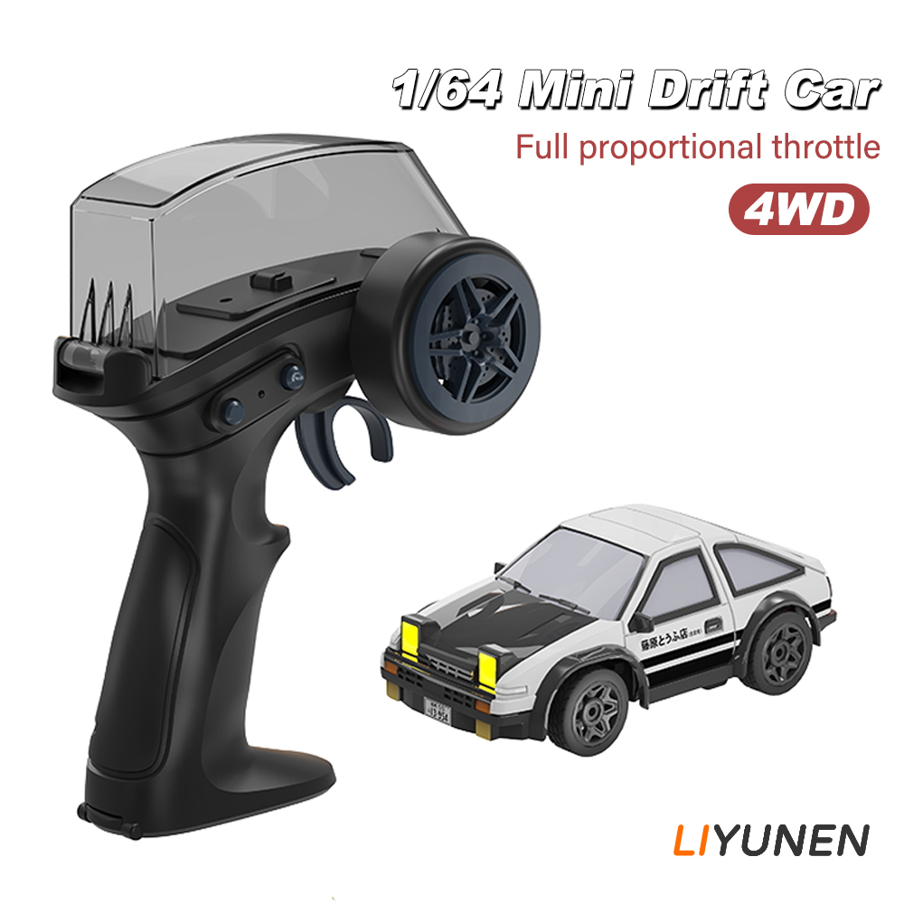 ใหม่ 1:64 Mini Desktop RC Drift Car 4WDรีโมทคอนโทรลความเร็วสูงรถแข่ง ...