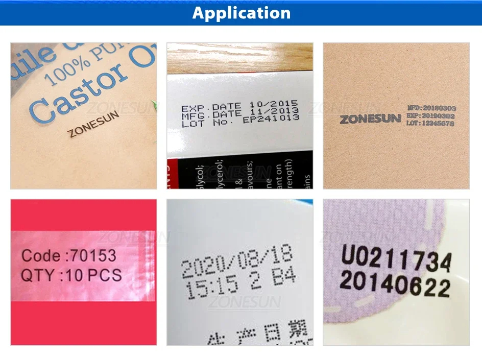 Zonesun เครื่องเข้ารหัสวันที่เล็กสามารถแก้ไขข้อความบาร์โค้ด QR Code ...