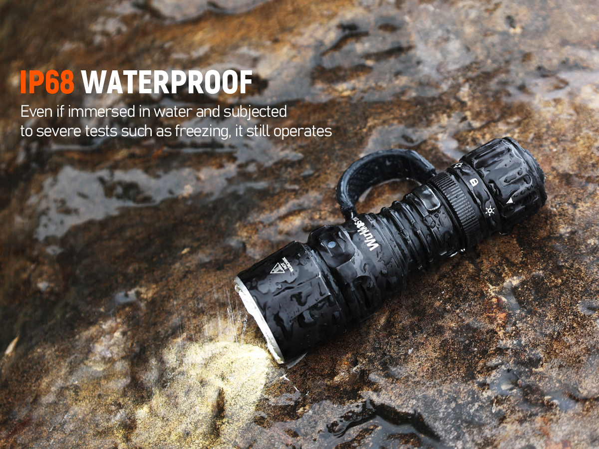 Wurkkos TD07 1300LM SFT25R โหมดยุทธวิธีระยะไกล 479m หมุนและปุ่มหางสวิทช์ไฟฉาย led | Shopee Thailand