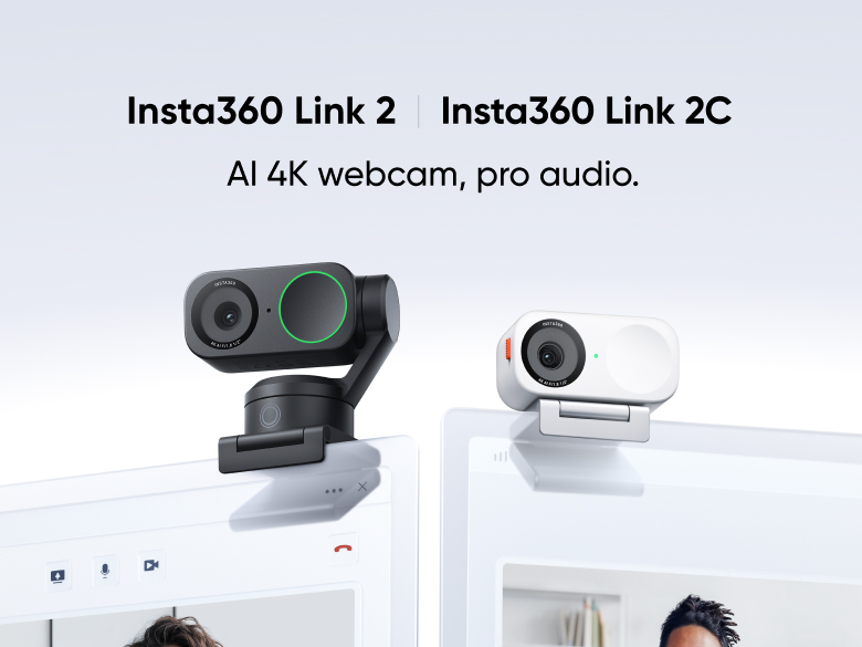 Insta360 Link 2C - 4K Webcam for PC/Mac, Sensor 1/2", Auto Framing, HDR ...