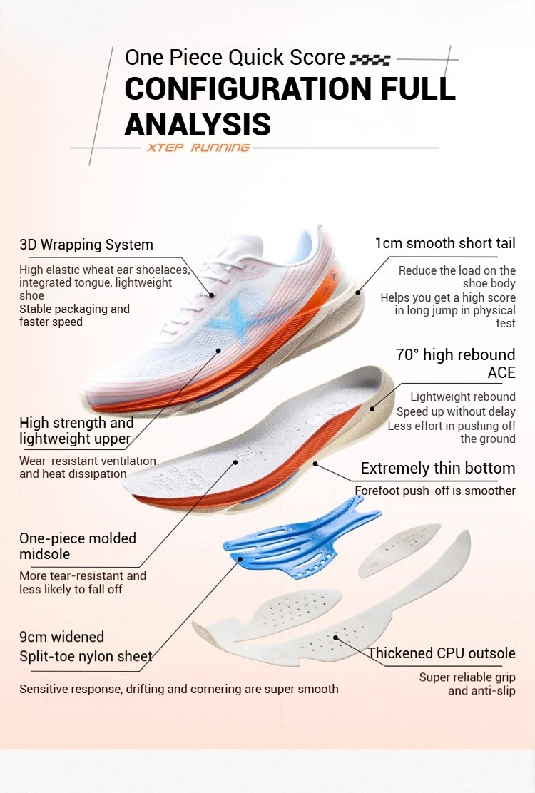 【xtep】One Piece 3.0 Quick Score | รองเท้าวิ่งติดตามพลาสติก ACE ...