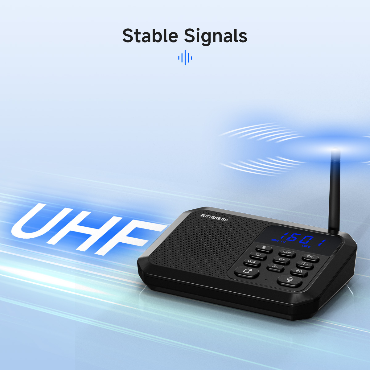 Retekess TH201 UHF Band Wireless Office Intercom System 2000M Long ...