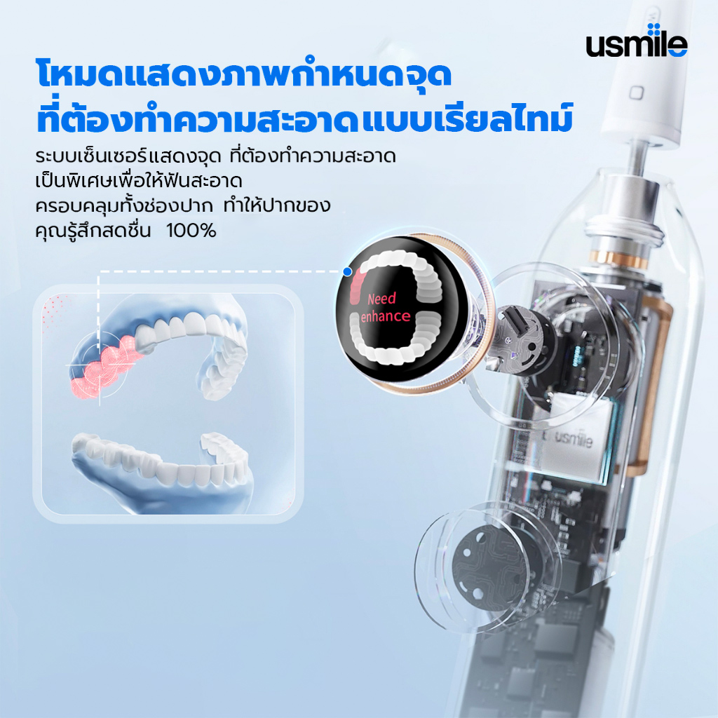 [Exclusive Deal] usmile Electric Toothbrush Y10 + Q10 Set แปรงสีฟันไฟฟ้าคู่สำหรับครอบครัว Y10 ...