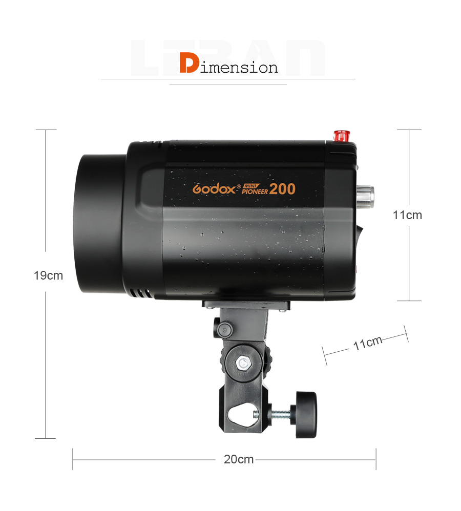 Godox 200W Monolight Photography Photo Studio Strobe Flash Light Head ...