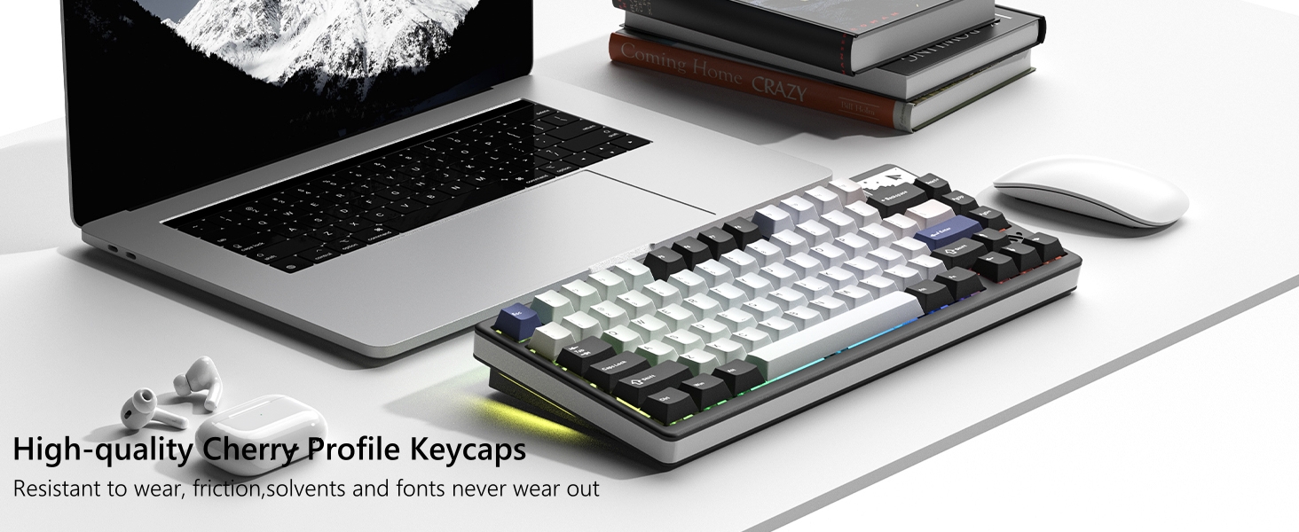 Womier SK71 Pro 75% VIA รองรับคีย์บอร์ดไร้สายอลูมิเนียม Tri-Mode Hot ...