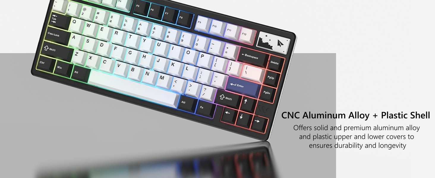 Womier SK71 Pro 75% VIA รองรับคีย์บอร์ดไร้สายอลูมิเนียม Tri-Mode Hot ...