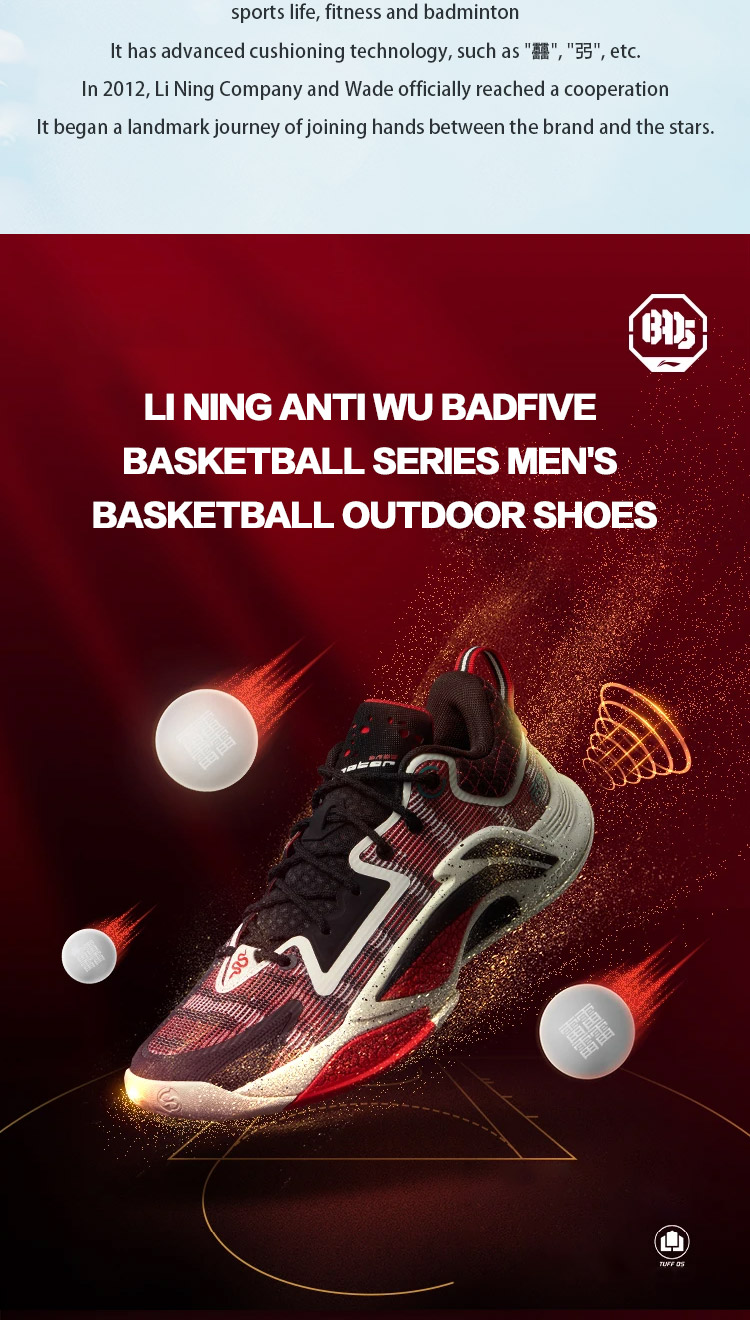Li-ning BAD5 DOMINATOR I รองเท้าบาสเก็ตบอลผู้ชายกีฬามืออาชีพ ABFV003 ...